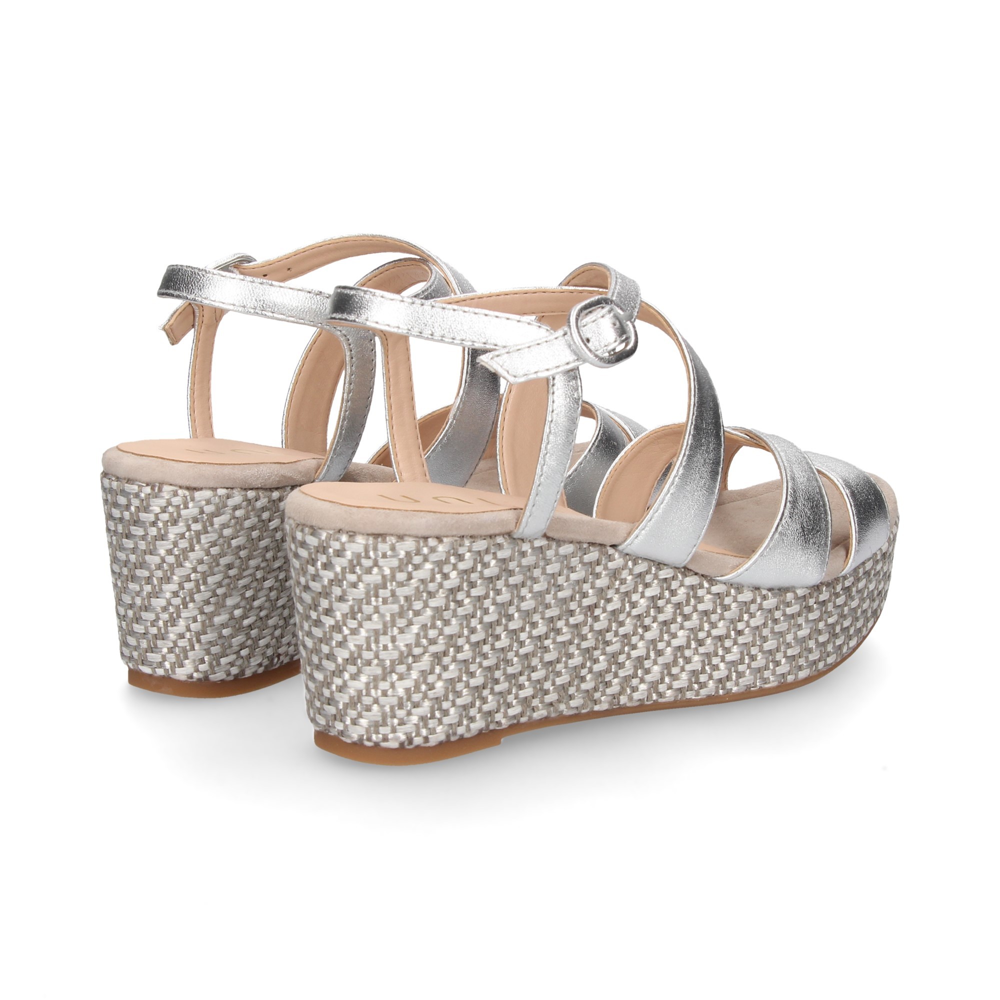 UNISA Women's wedge sandals KAFIA-LMT SILVER