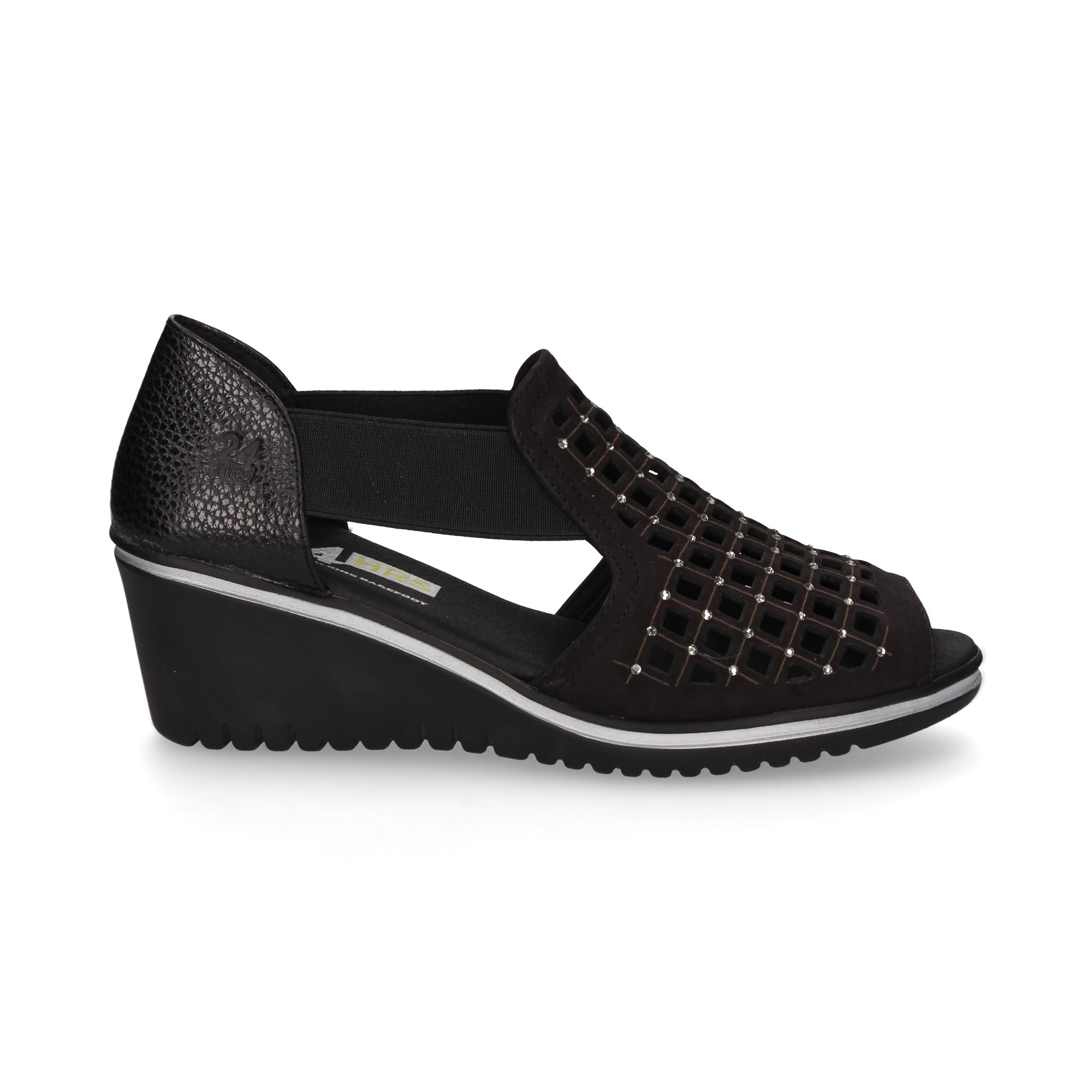 24 HORAS Wedge shoes 23561 NEGRO
