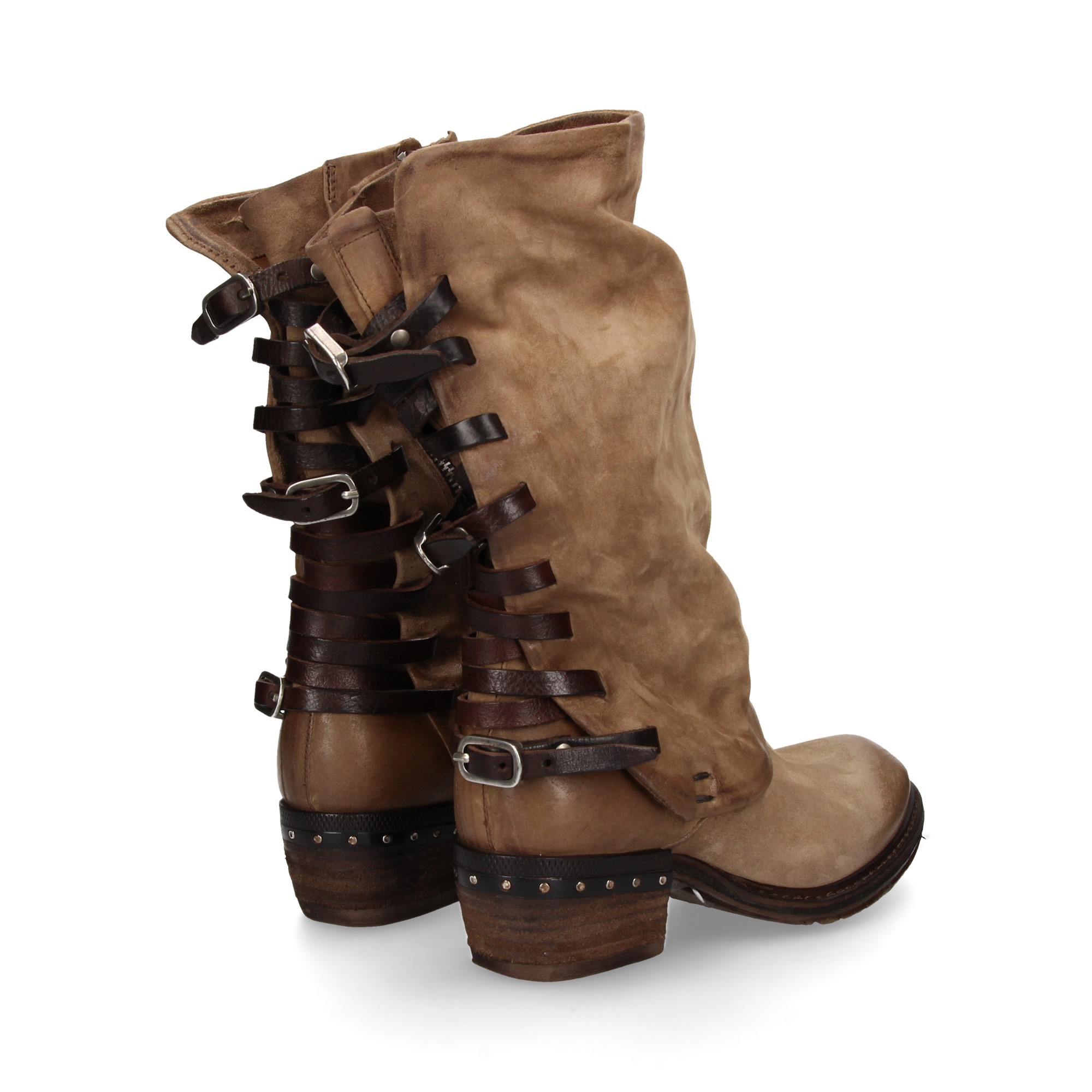 A.S.98 Botas con tacón de Mujer 239305 0002 BEIGE