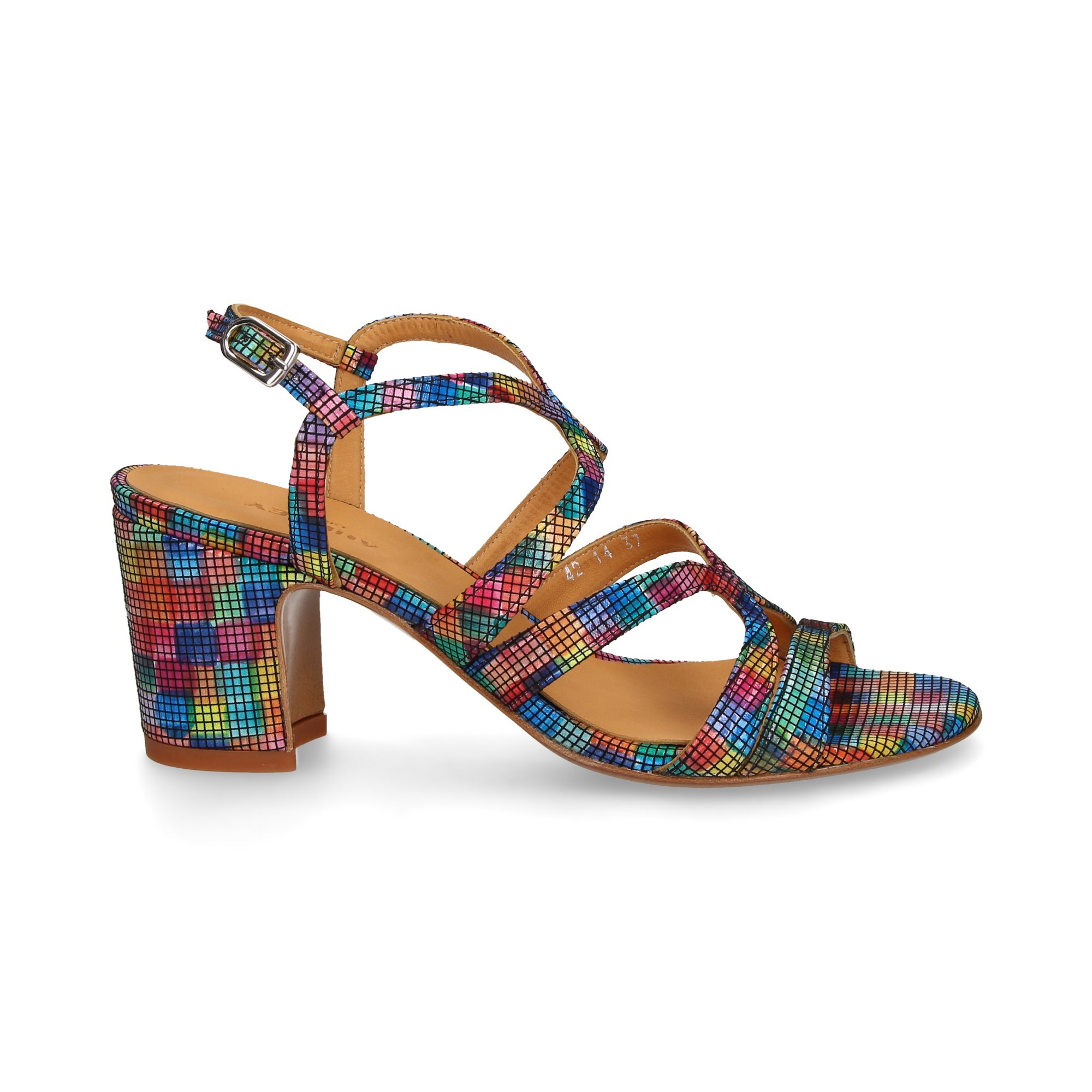 AUDLEY Frauen Sandaletten mit Absatz 21068 MULTI