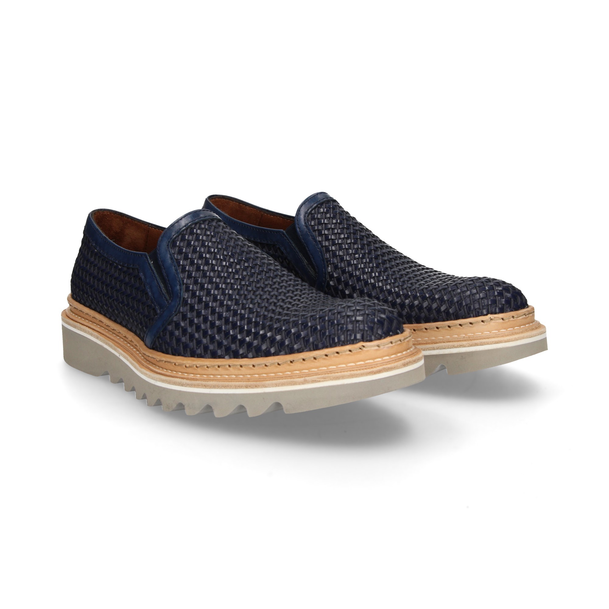 LOTTUSSE Mocasines de Hombre T2295 DELAVE MARINO