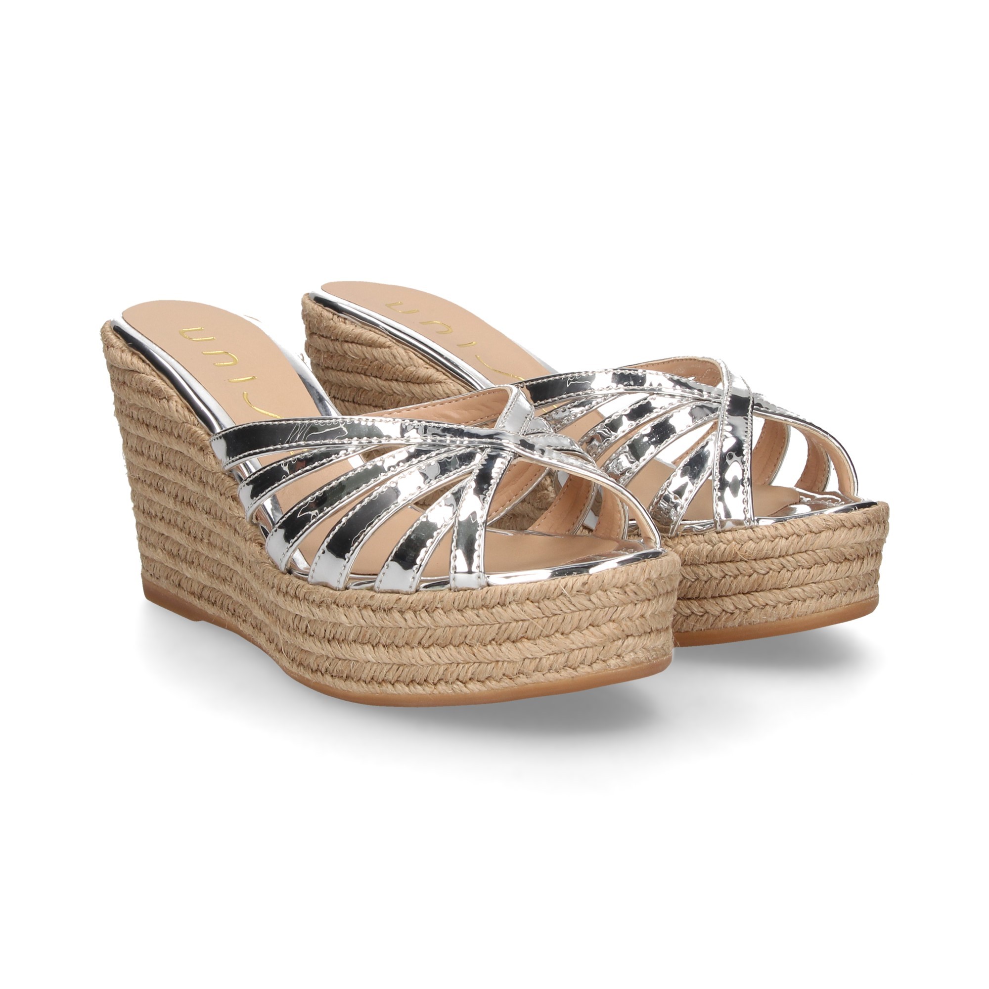 UNISA Women's wedge sandals LESBOS_SP SILVER